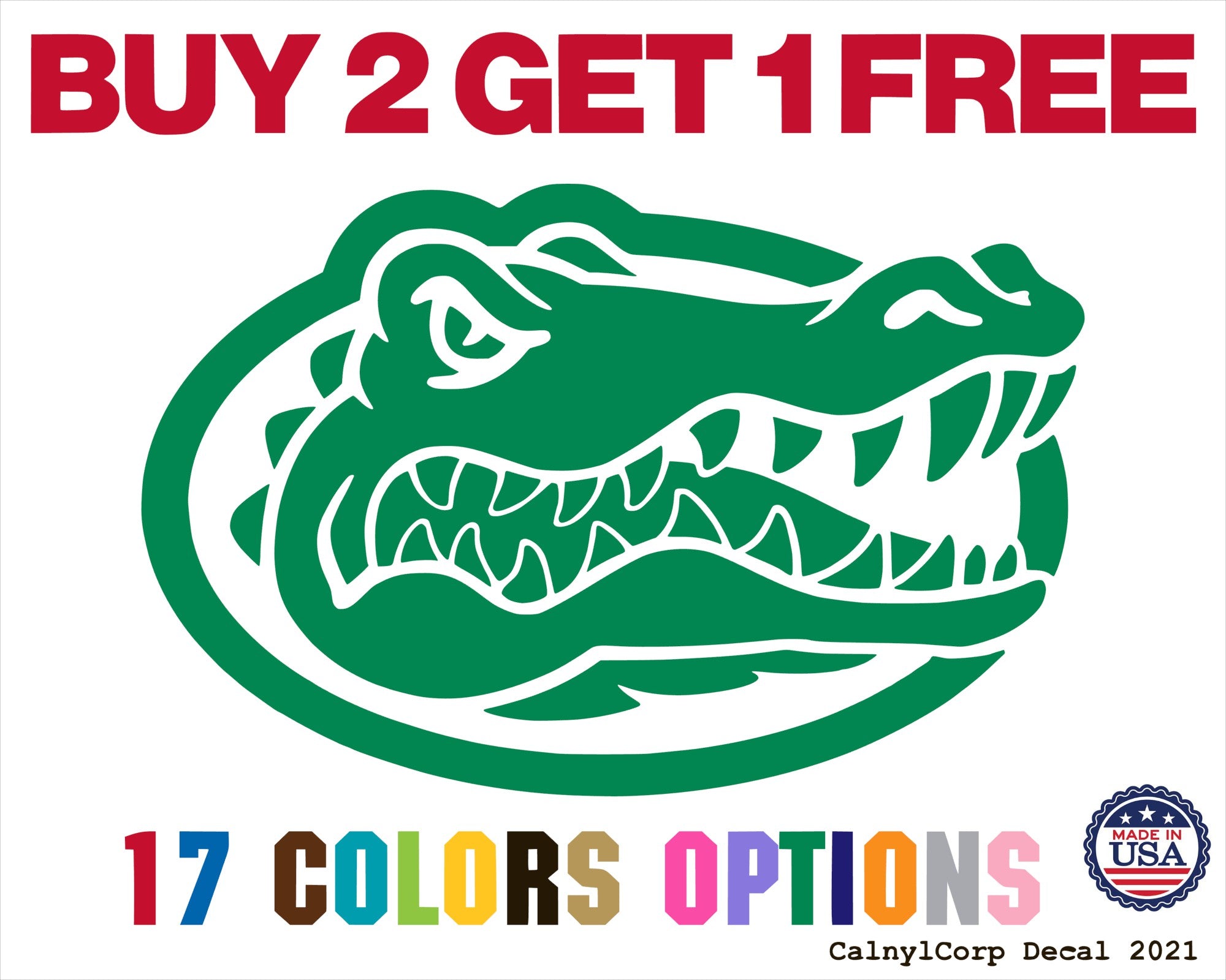 University of Florida Gators NCAA Logo Vinyl Sticker Decals