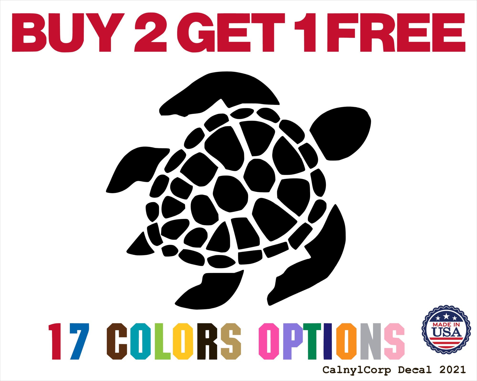 Sea Turtle Vinyl Sticker Decals