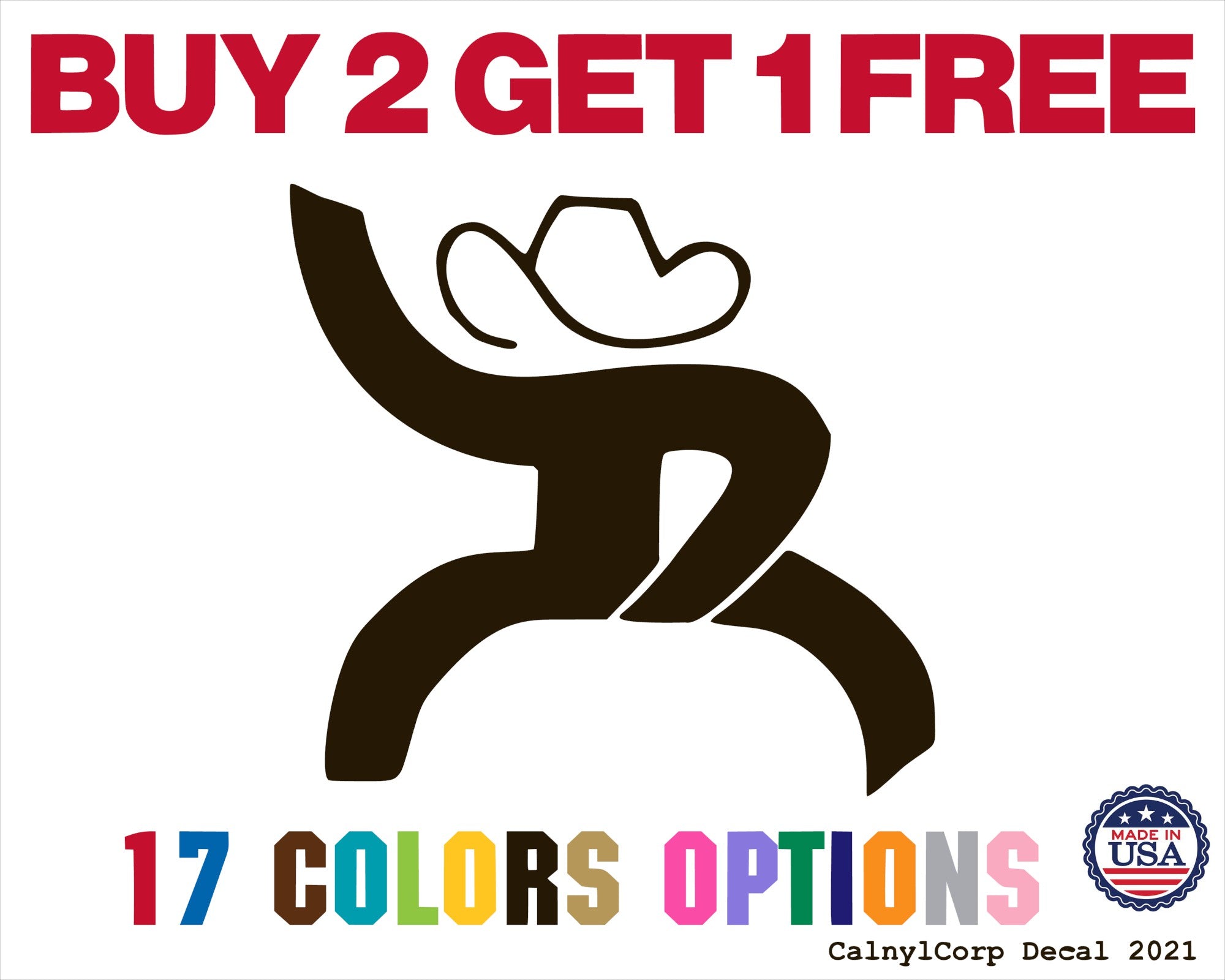 Cowboy Hooey Vinyl Sticker Decals