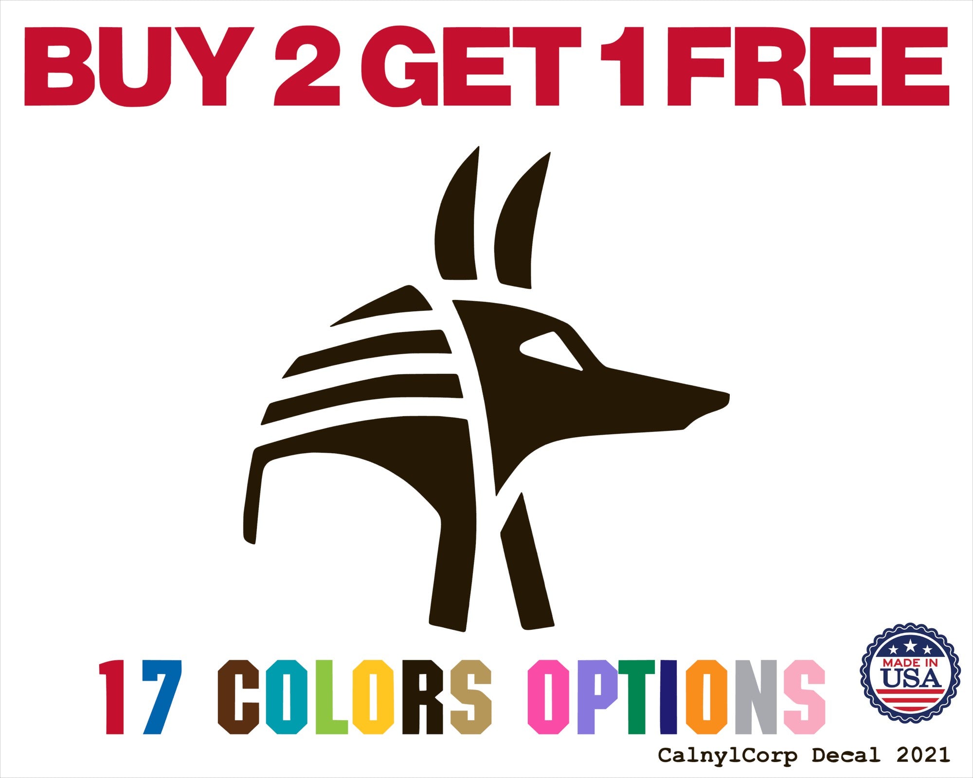 Anubis Icon Symbol Egyptian Vinyl Sticker Decals